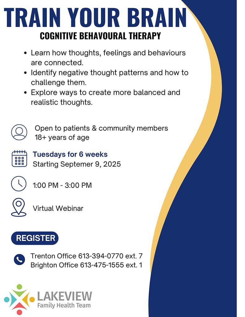 Train Your Brain - Online Webinar - Cognitive Behavioural Therapy